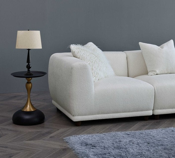 Aluxo Lottie Modular Corner Group In Polar Boucle — SantoLusso®