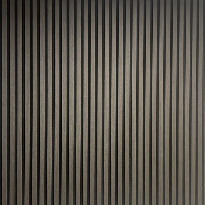 Aluxo Wood Veneer Acoustic Slatted Wall Panels - Ash Grey, Pack of 4 ...