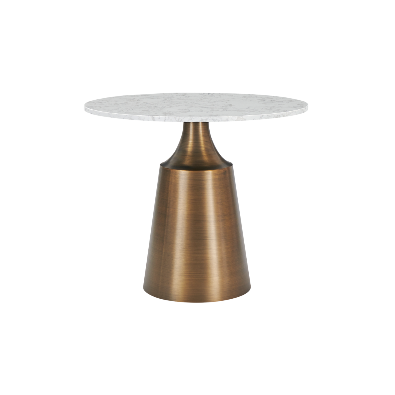 Twenty10 Olive Dining Table in Bronze & White Marble — SantoLusso®